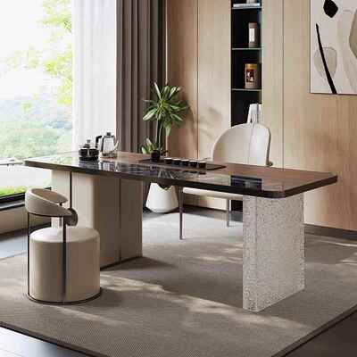 体茶桌阳台泡茶用桌岩家休闲茶台桌椅板一整套茶几ICS一简约泡茶