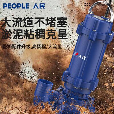 人民污化水泵抽高扬程潜水泵LHN220v小型粪池割粪泥浆下水道排污