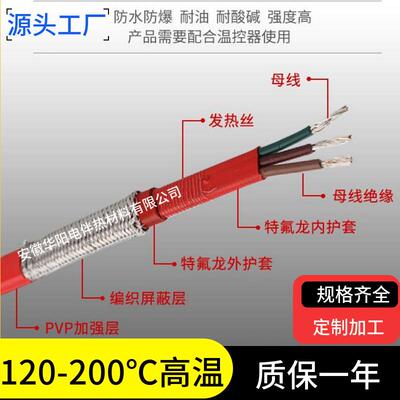 华阳恒功率电伴热带三芯并联RDP3-J3 380V30W伴热电缆防爆防腐