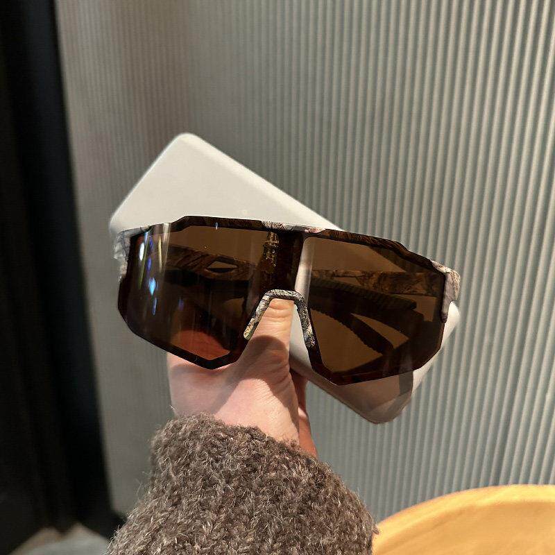 运动偏光墨镜女超大框滑雪护目镜骑行防风抗UV连身太阳眼镜男潮