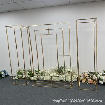 婚庆新铁合艺拱门回款形屏风组背景几架婚礼舞台道具装BVQ饰何花