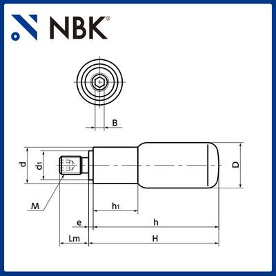 NBK GDPS旋转握柄不锈钢旋转型外螺纹手柄从内侧安装机械零配件厂