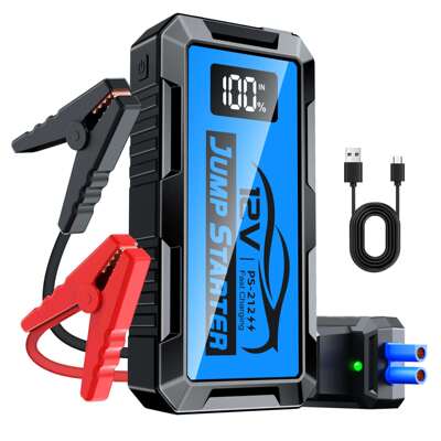 eaby跨境汽车应急启动电源搭电宝12V5000A大容量车载电瓶打火神器