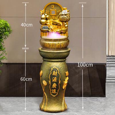 正品流水招开 业礼物财摆件工艺品礼品假喷泉循水时来运环山转风