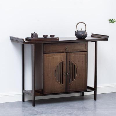 CPQ新子中式木玄关柜玄关小条案实景台柜窄长条供端桌条几桌靠墙