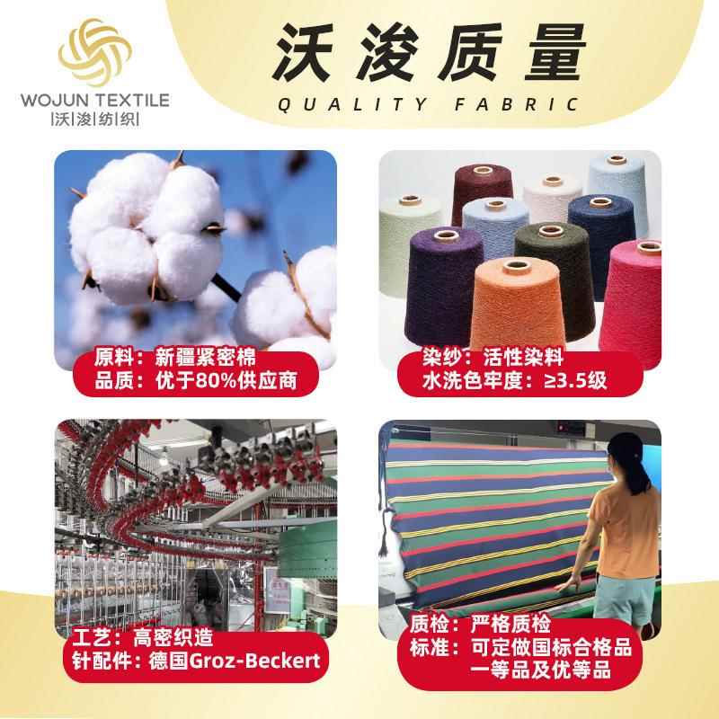 纯棉复古双纱棉平棉纹RWK水洗精面料21支梳全棉汗布褪洗面料布