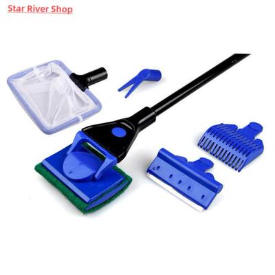 Hot 5 In 1 Aquarium Tank Cleaner Set Fish Net Aquarium clea