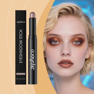 ZEPHOCO Mocha Brown Shimmer Eyeshadow Stick - Natural Color,