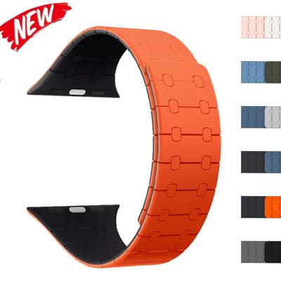 Magnetic Silicone Strap For Apple Watch Ultra band 49mm 45m