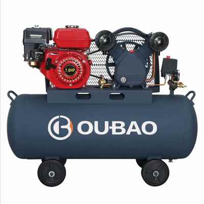 欧堡空压机汽动7.0HP100L移动式汽油机