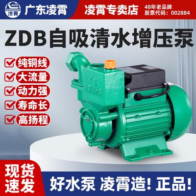 广东凌霄牌水泵1ZDB35/45/65型自吸清水泵家用自来水增压泵抽水机