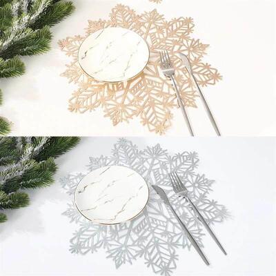 Christmas Snowflake Placemats Merry Christmas Decoration