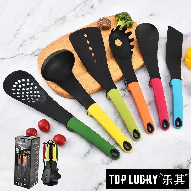 尼龙厨具6件套不粘烹饪锅汤勺锅铲家用勺铲套装尼龙7件套厨房用具