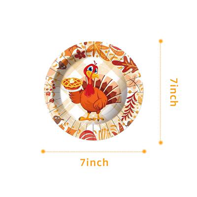 Thanksgiving Party Supplies Tableware 火鸡南瓜感恩节派对用品