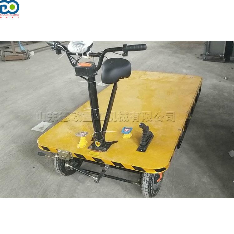 铁路建设砖块钢筋四轮搬运车 座驾式小型平板运输车 电动工具车