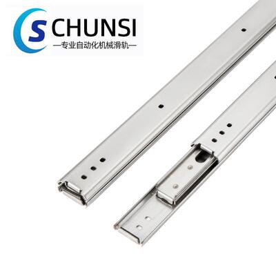 替代SSRXN36三节双层滑轨304不锈钢耐高温导轨IDC06滚珠机柜轨道