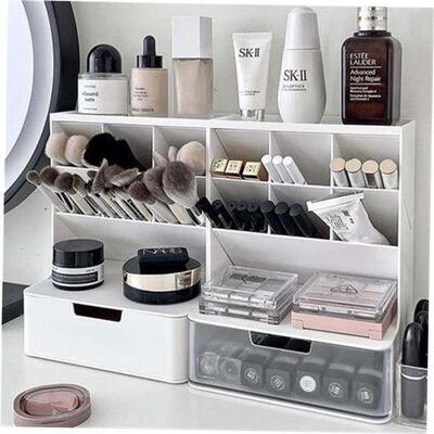 Makeup Organizer Cosmetic Storage Box Drawer Type Desktop Fi