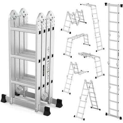Folding Ladder Multi-Purpose Aluminium Extension 7 in 1 Step