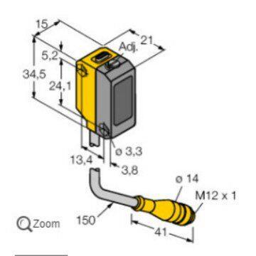 现货BSO2L250-BQ18-VP6X2-H1141-0.15光电传感器 可调区域背景抑