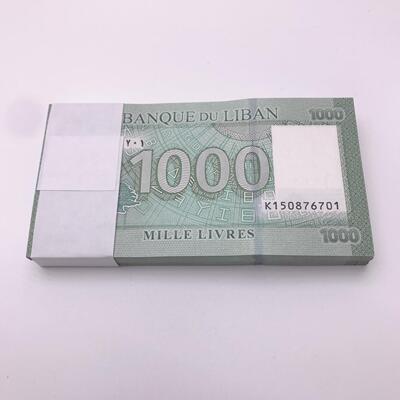 亚洲一黎巴嫩1000里弗 外国纸币