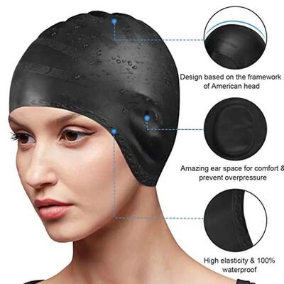 Waterproof Swimming Cap - High Elasticity, Ears Protection,