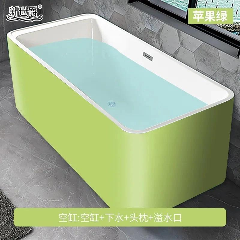 新世爵双人无缝亚克浴缸一彩普色通954冲浪按摩恒温体宾馆酒力店