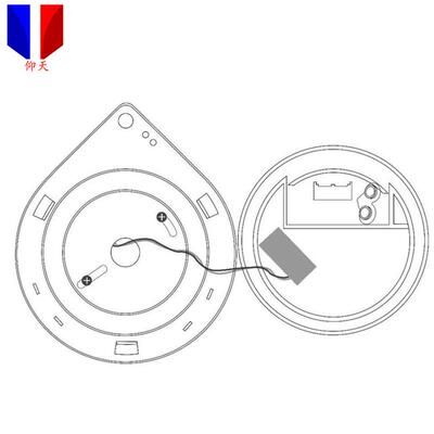 烟感报警系统外壳模具 PA66阻燃电器塑胶外壳模具设计注塑加工