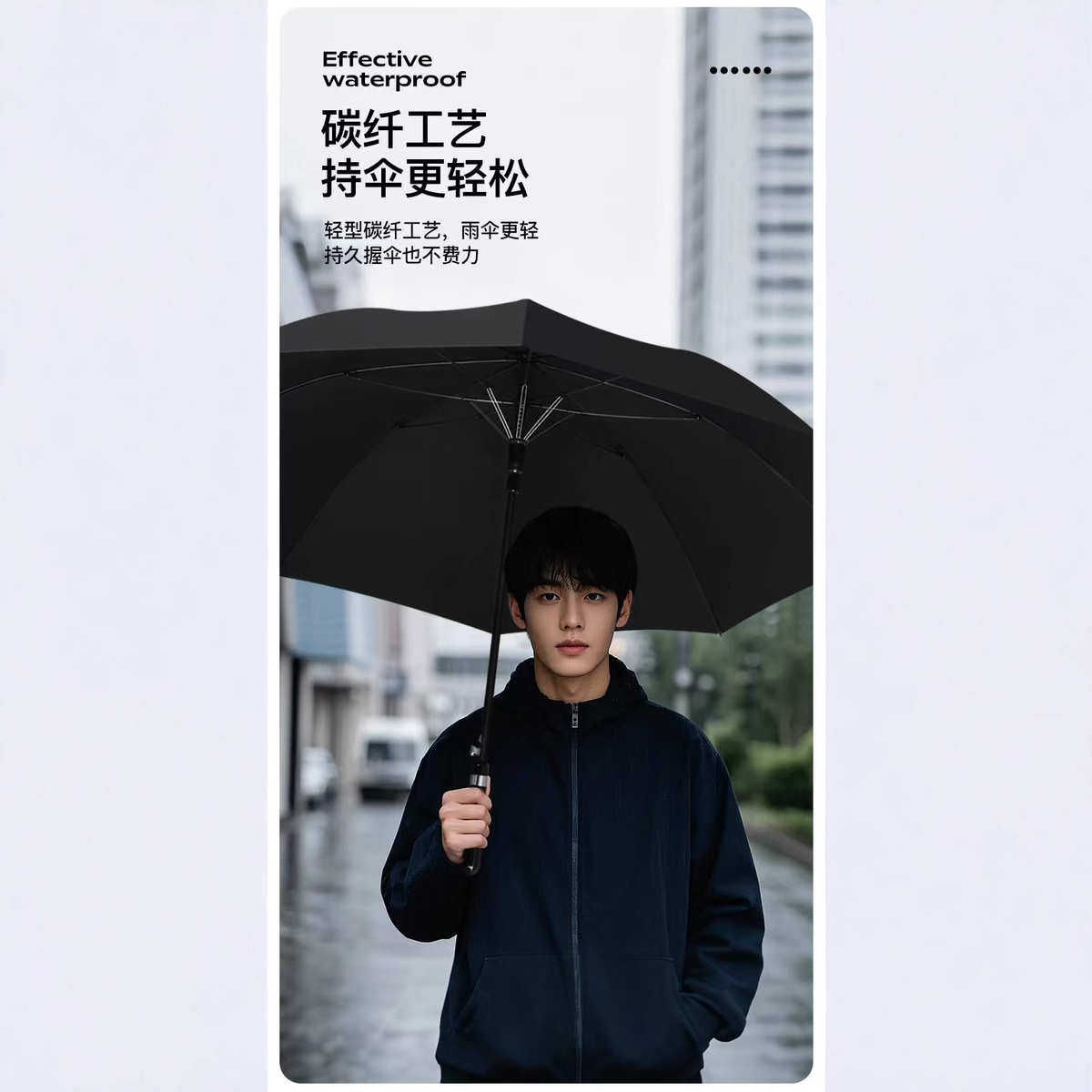 碳纤维高尔夫伞超大男士高端商务晴雨两用伞可加印LOGO礼品广告伞