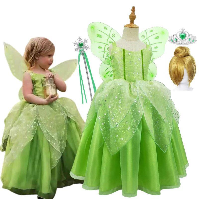 Girls Costume Halloween Costume for Kids Green Fancy Dress F