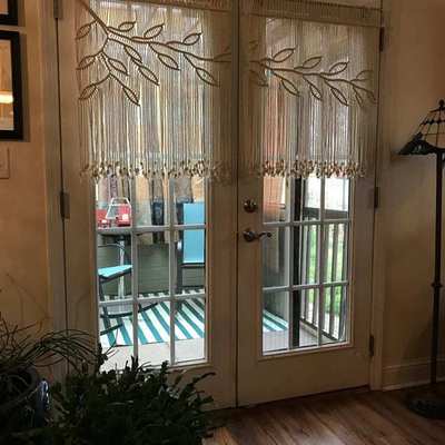 北墙面装饰门帘米亚编织窗帘房间挂件手工挂毯欧风 波西树叶家居