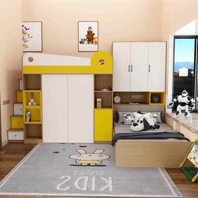 多功能衣帽00005书桌高间低子母床一体交错式上床下儿童成全人床