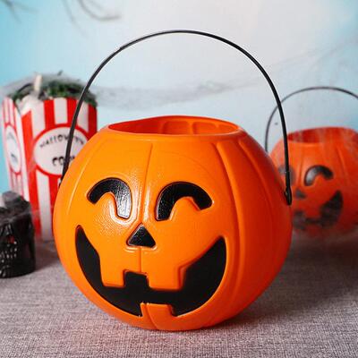 Halloween Pumpkin bucket 16cm hand-held candy bucket gift