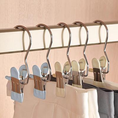 Multifunctional Hooked Clips for Hat Storage, Pants Clamping