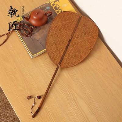 手工竹编扇子大漆团扇青篦扇麈尾扇蒲扇舞蹈扇纳凉可携式古风中国