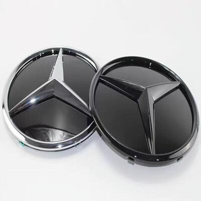 适用于奔驰W254中网标2022-25年新款GLC GLE GLS中网立体镜面大标