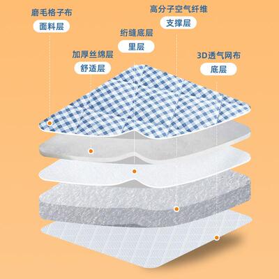 床垫学生宿舍单人D45透气租房水洗榻榻米薄垫可子可叠纤空气折维