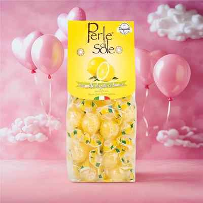意大子利进口硬Perle diSole珍BQN珠糖果檬柠味200g橙黑莓酸味水