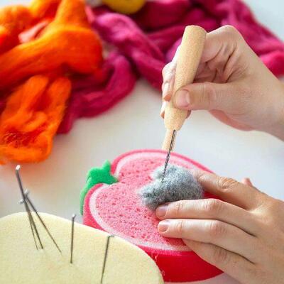 Needle Felting Kit Wool Felting Needles Tools Set Wooden