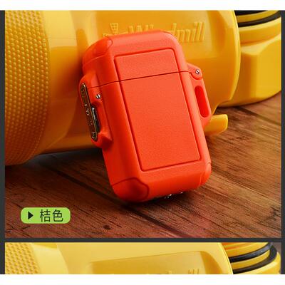 高档日本进口wind电mill风车子个性充气火机防携风户外防水便打可