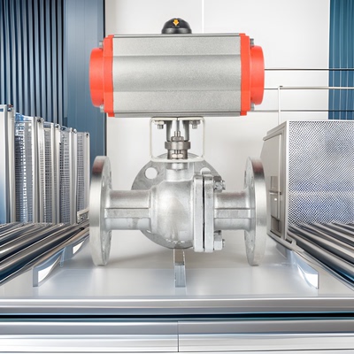 上海京蝶双高凯斯特Q644F-16P不锈钢304气动三通法兰球阀T型L切换