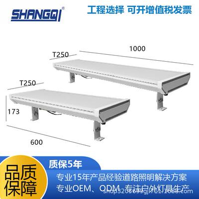 T250条形隧道灯LED隧道灯工程款调光隧道灯智慧照明玻璃发光面