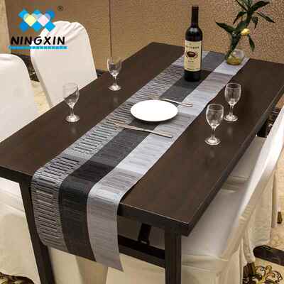 宁欣 跨境table runner 30*180欧式桌旗酒店西餐垫隔热竹节餐桌垫
