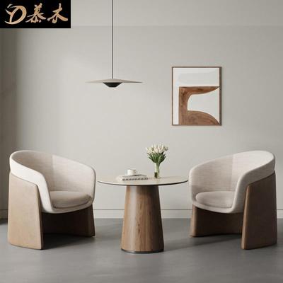 酒店名宿一桌二椅组合展厅休息区接待桌椅美容院大厅会客洽谈沙发