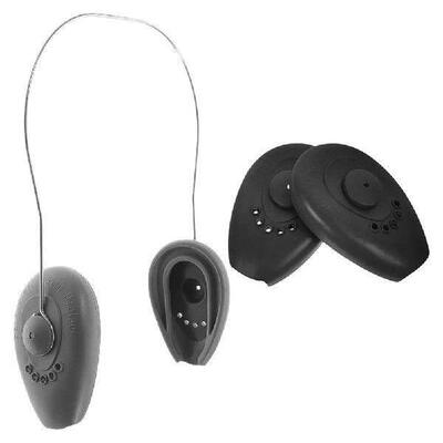 2 Pcs Anti-slip Silicone Ear Muffs Grey Silica Gel Hair