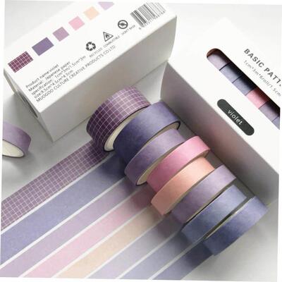 8pcs/lot Fall Rainbow Masking Washi Tape Set Crafts 手账胶带