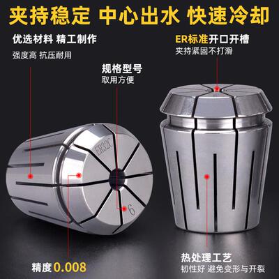 止水筒夹 夹头erc16er20 er25er32er40高精度中心出水 内冷CJH