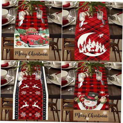 Christmas Elk Table Flag Table Cloth圣诞节桌布