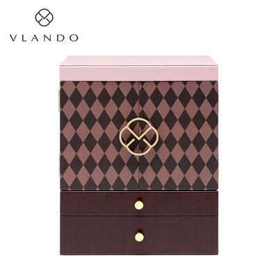 正品VLAND奢O唯朵中古首饰盒高级手表项收纳盒大链容量轻2兰025新