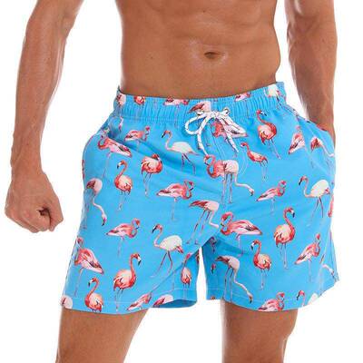 Men Swim Trunks Hawaiian Bathing Mesh Lining Suit Swimsuits