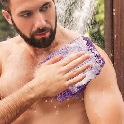 African Bath Net Colorful Net Sponge Body Exfoliator Reusabl